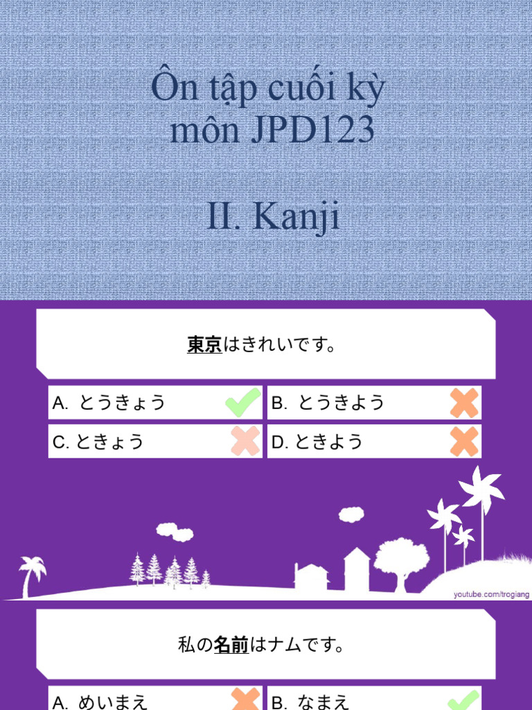 Ôn Tập Cuối Kỳ JPD123 HT - TV | PDF