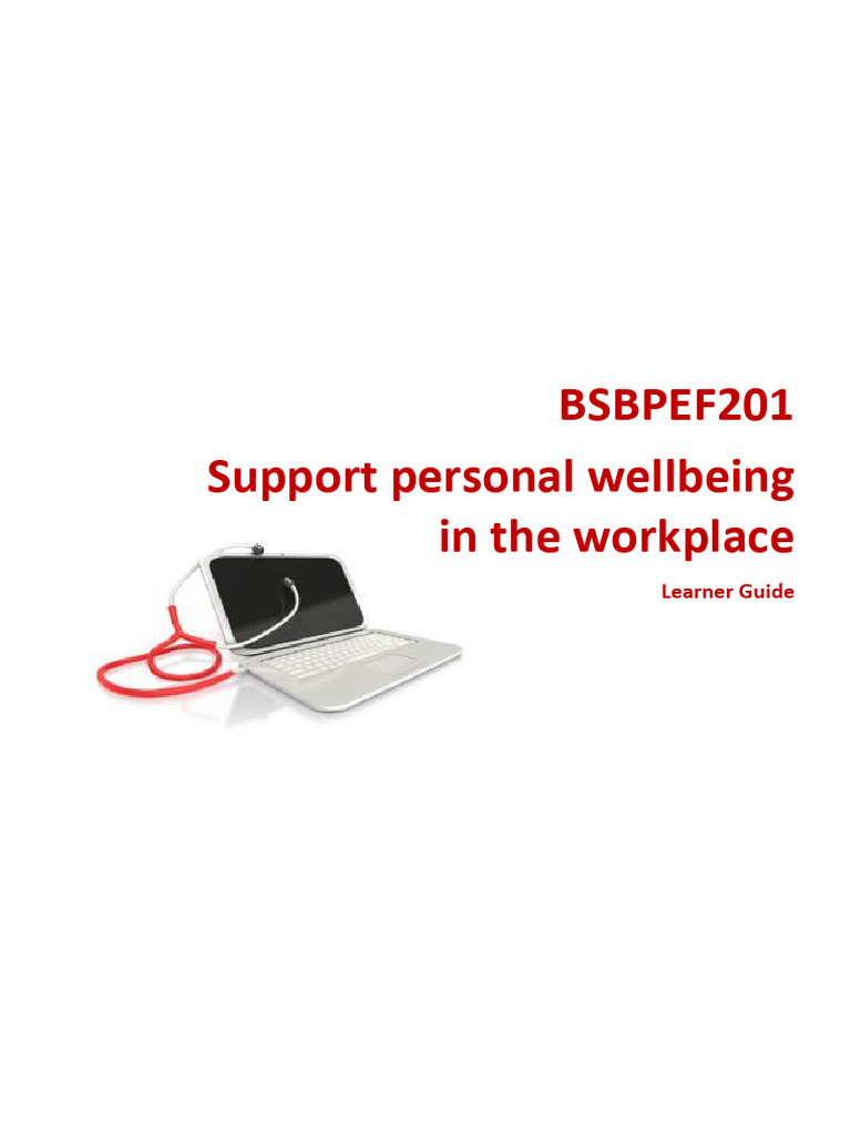 BSBPEF201 Learner Guide V1.0.v1.0 | PDF | Communication | Well Being