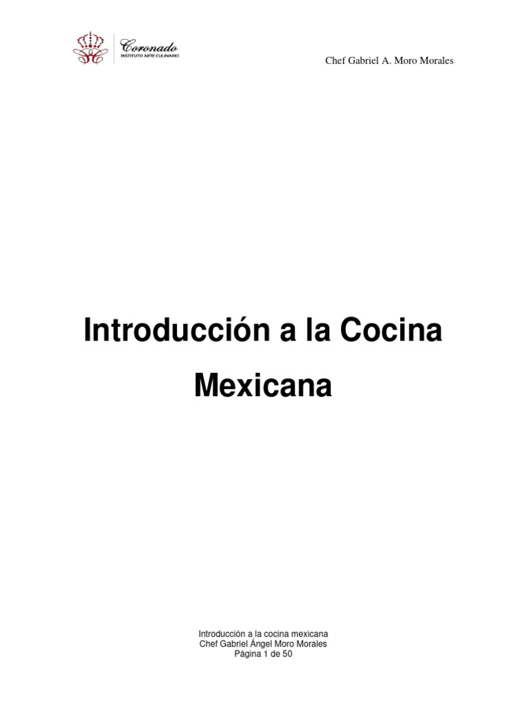 Introducción A La Cocina Mexicana | PDF | Ají picante | Aguacate