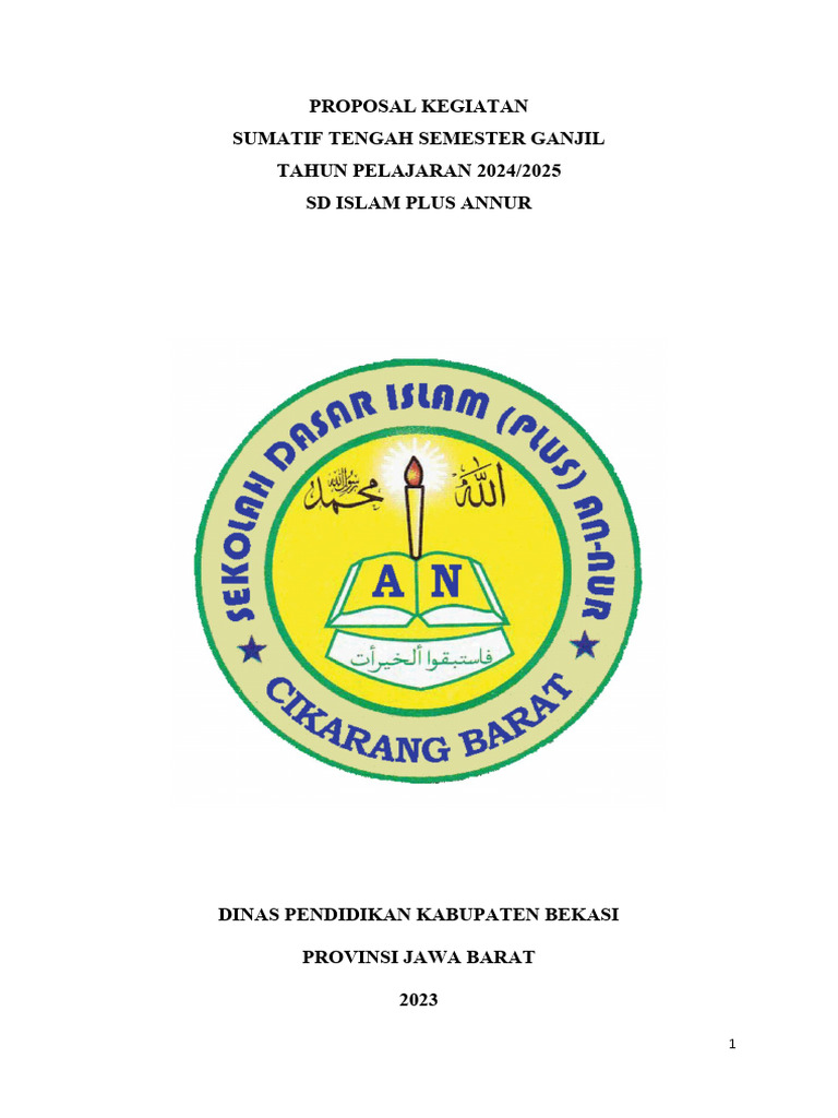 Proposal Kegiatan Sts Ganjil 2024-2025 | PDF