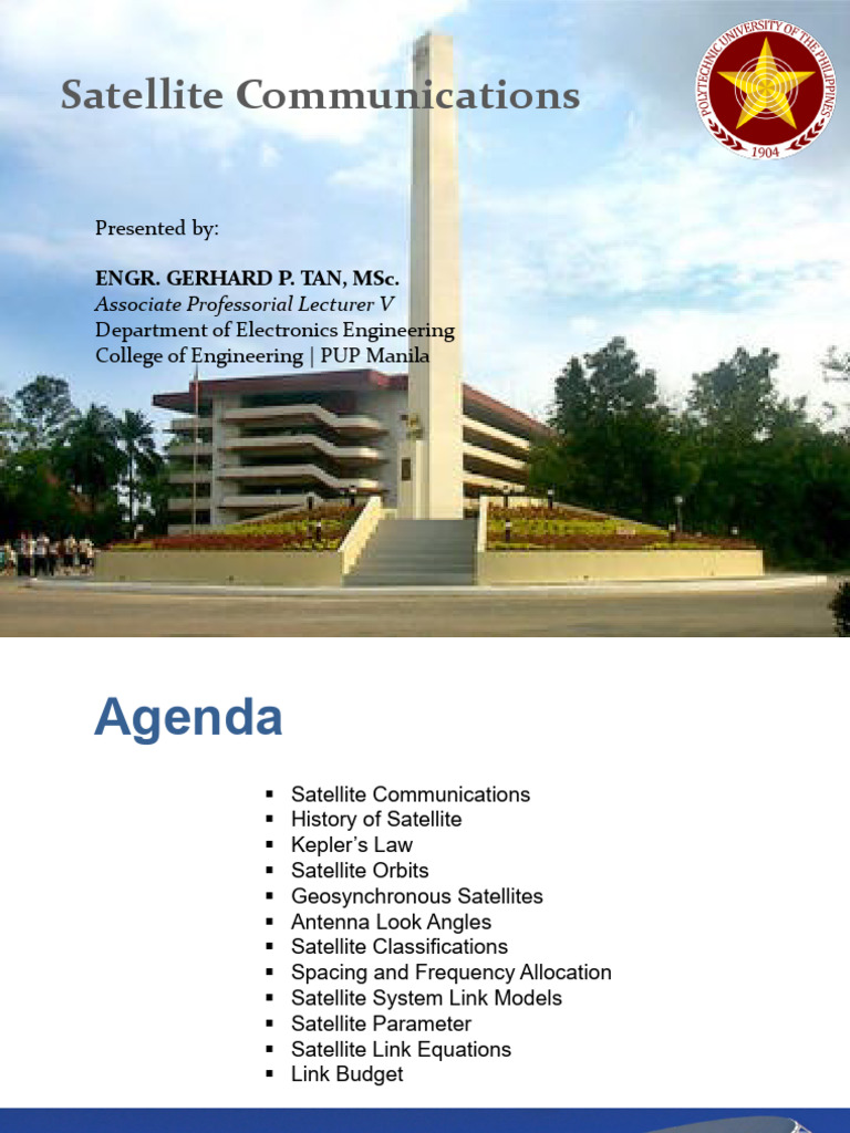 Topic 6 - Satellite Communications Systems | PDF | Communications Satellite | Satellite