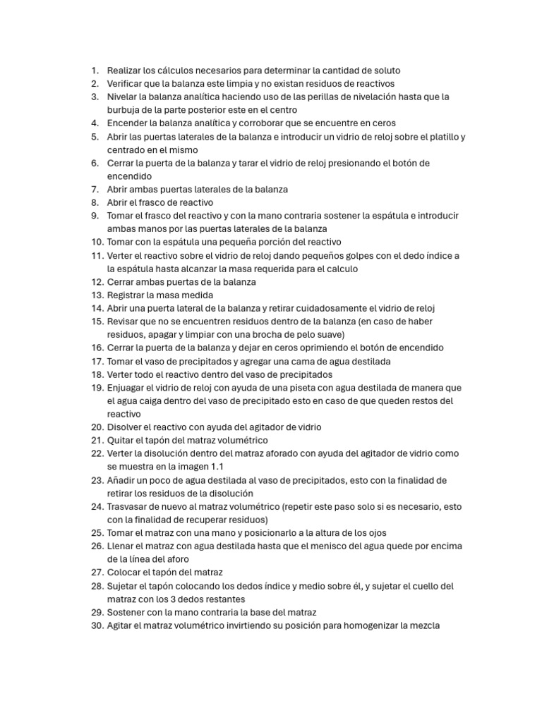 Procedimiento Lab LL Solido-Liquido Correccion | PDF | Agua