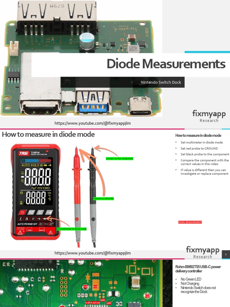 Nintendo Dock - Diode Readings | PDF | Electrical Components ...