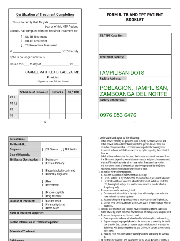 form_5_v051320 | PDF | Tuberculosis | Medical Diagnosis