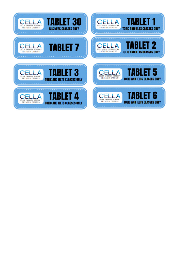 Tablet Label | PDF
