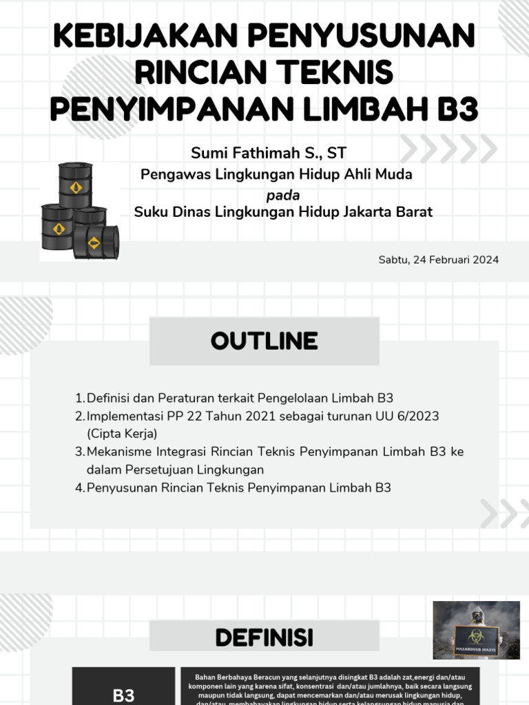 Kebijakan Pengurusan Rincian Teknis Limbah b3 | PDF | Griya & Taman | Teknologi & Rekayasa
