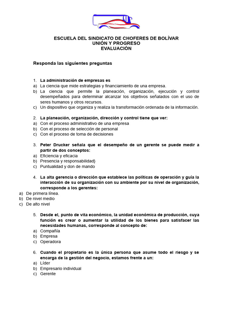 Evaluaci N | PDF | Business | Economias