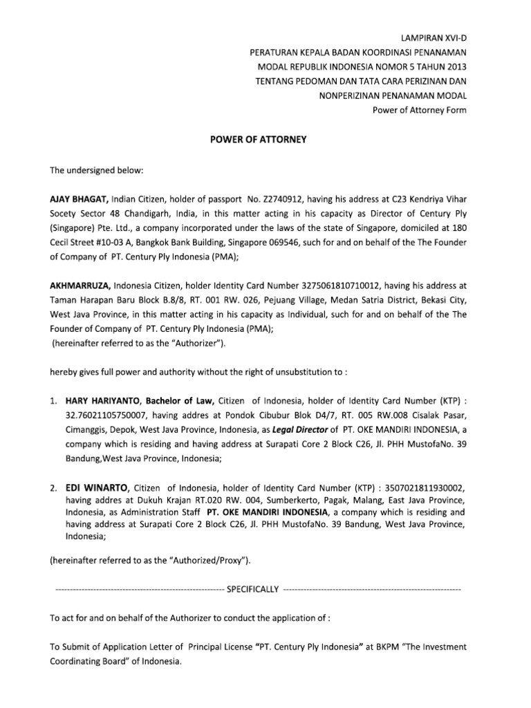 PoA Dan Identitas | PDF