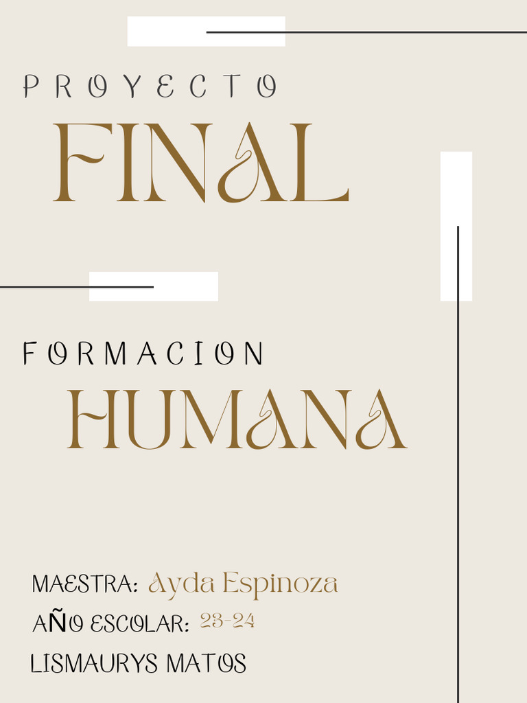 Documento A4 Proyecto Final Aesthetic Minimal Beige Negro - 20240516 ...