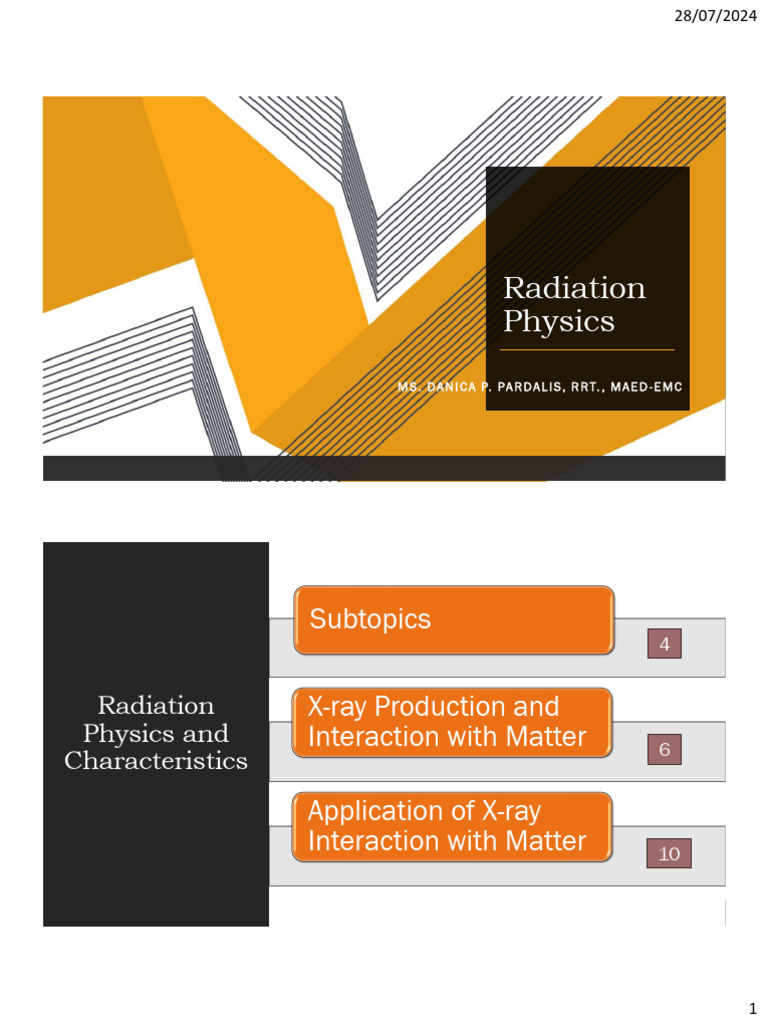 Radiation-Physics-and-Characteristics-1 | PDF | Radioactive Decay ...