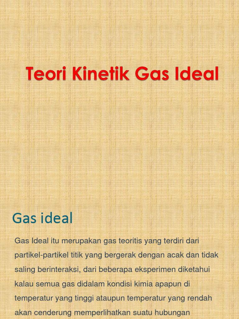 Gas Ideal | PDF | Metode & Bahan Ajar