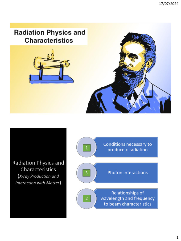 A. Radiation Physics and Characteristics 2 and 3 | PDF | Electron | X Ray