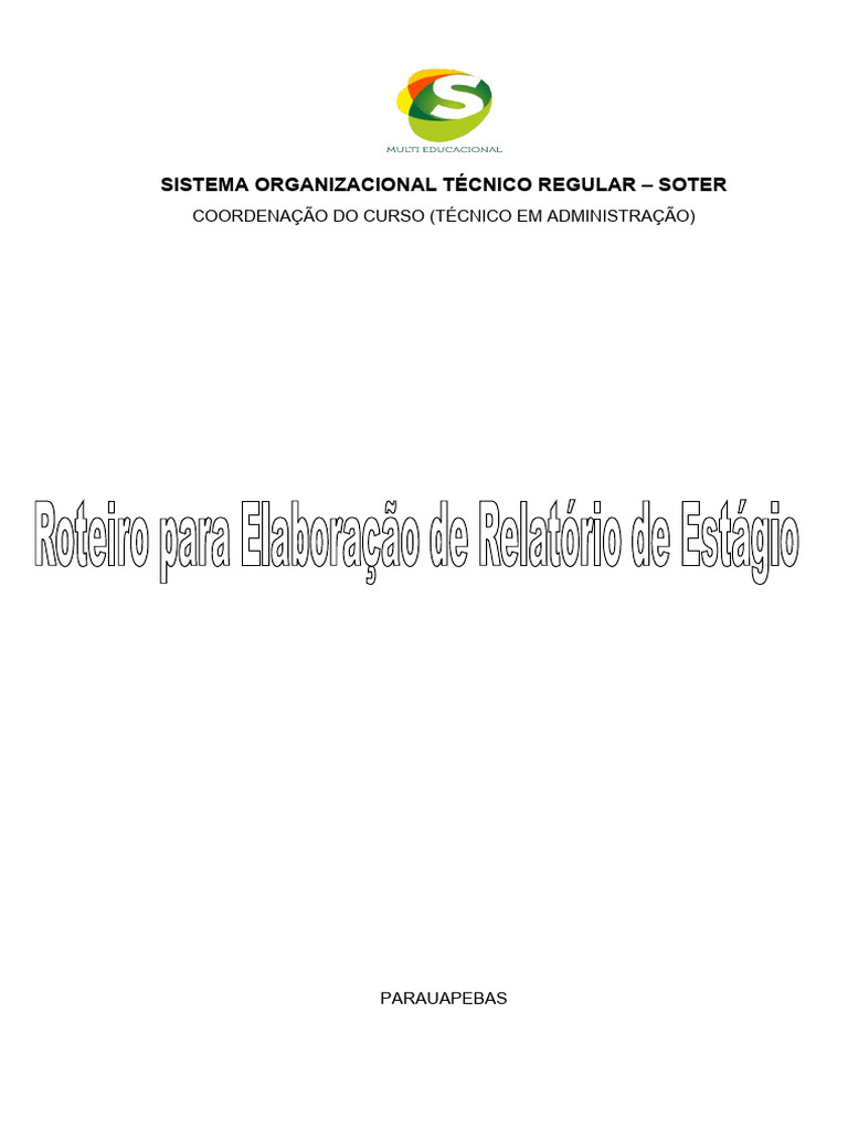 Modelo de Relatã Rio | PDF | Science | Caixa alta e caixa baixa Modelo de Relatã Rio | PDF | Science | Caixa alta e caixa baixa