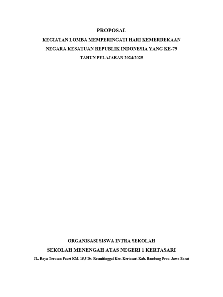 Proposal Agustusan Revisi | PDF