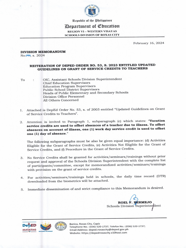 Div. Memo. No. 047, S. 2024 | PDF