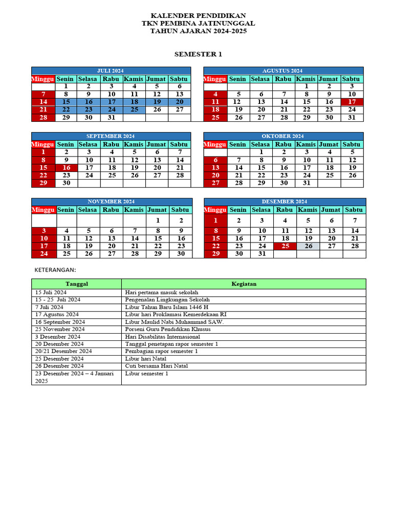 Kalender Pendidikan | PDF