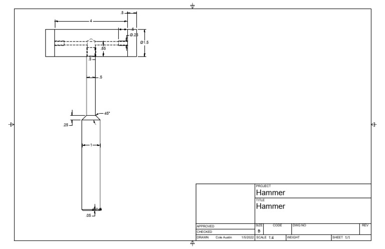 Hammer Engineering Drawing PDF | PDF