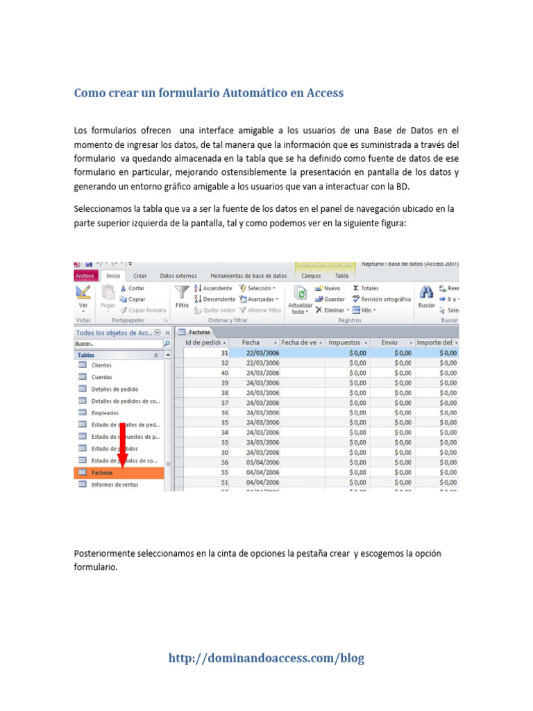 Como Crear Formularios Automáticos en Access1 | PDF | Computadoras