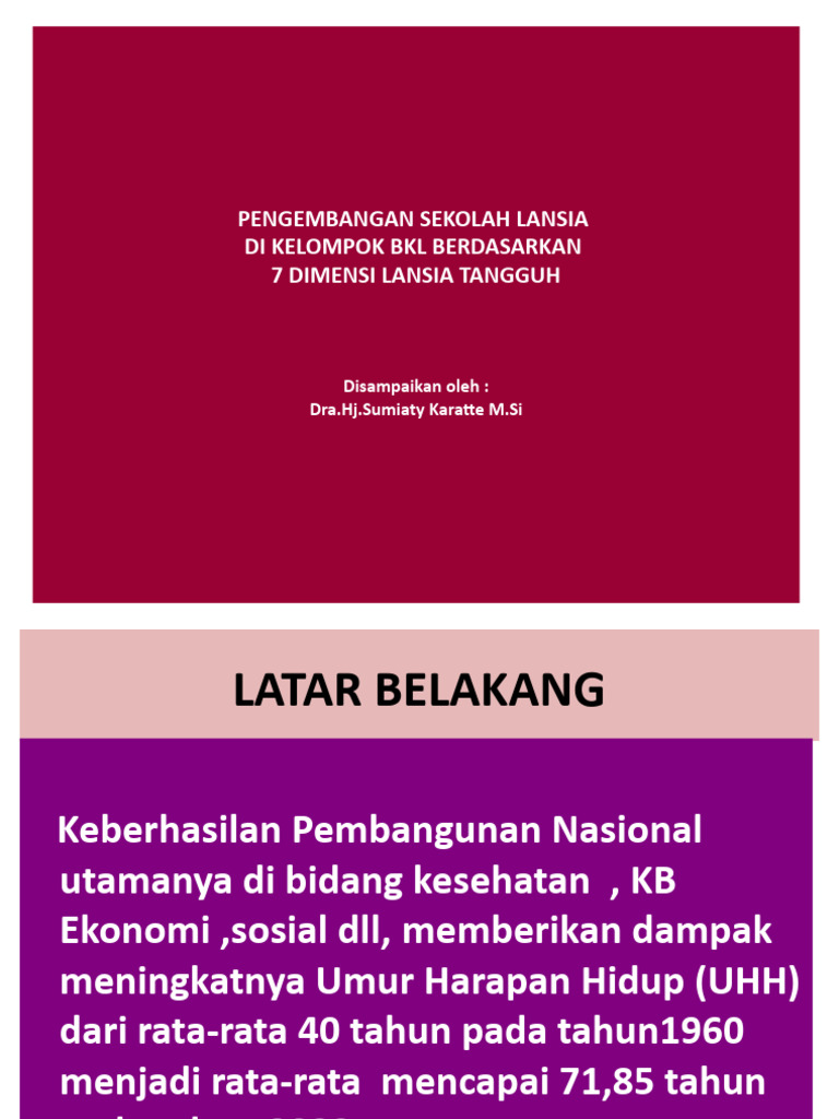 Materi Sekolah Lansia Bu Sumi | PDF | Pengembangan Diri
