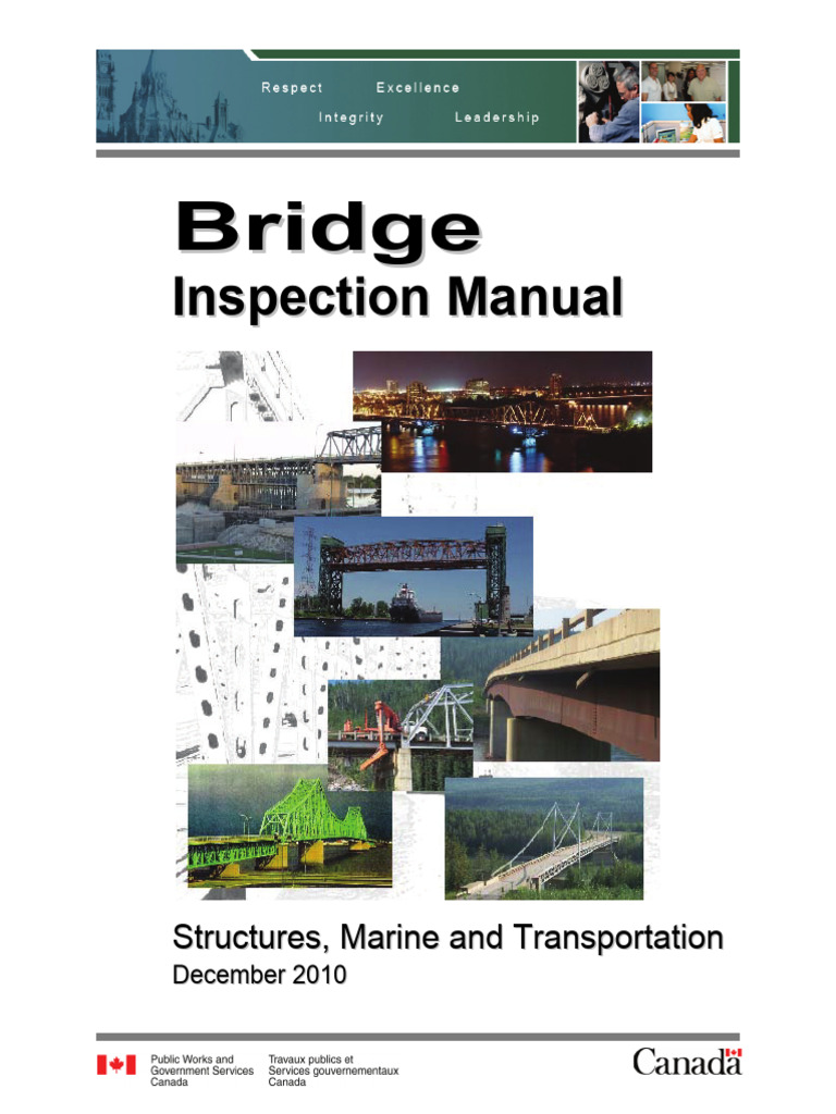 PWGSC Bridge Inspection Manual 2010 | PDF | Rust | Concrete