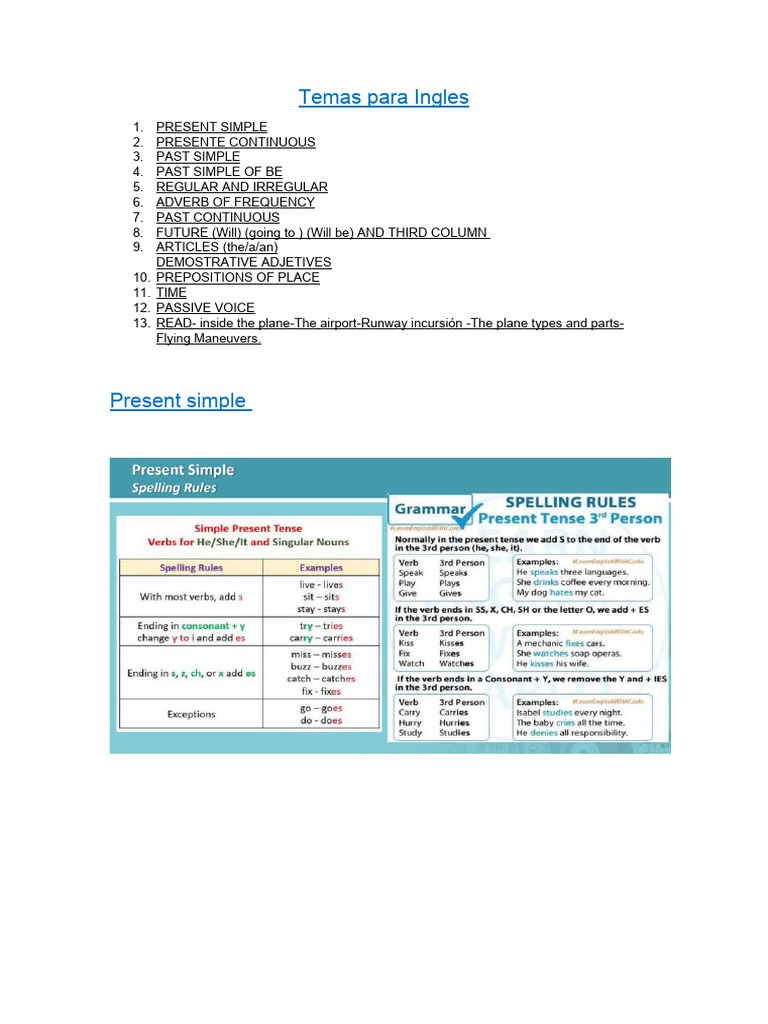 Pequeños Resumen de Ingles. | PDF | Foreign Language Studies