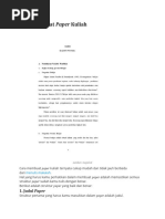 Contoh Paper Mahasiswa yang Baik | PDF