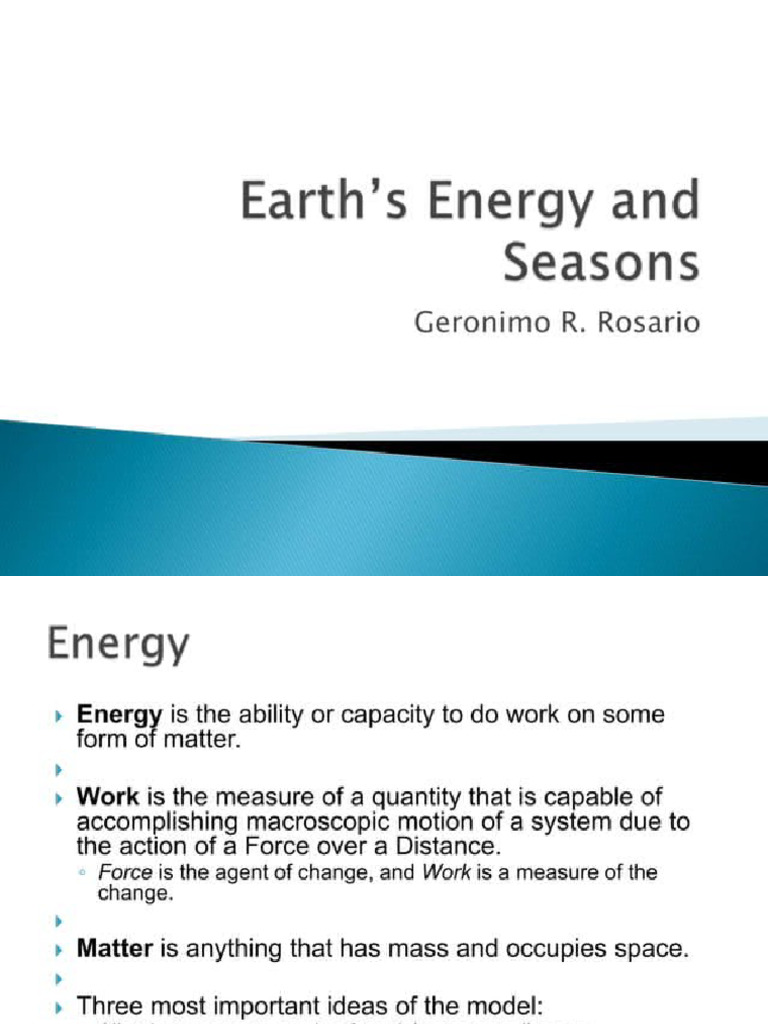 Earths Seasons | PDF