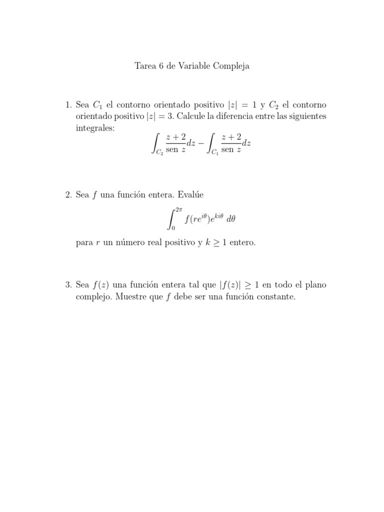 Tarea 6 Integracion Compleja | PDF
