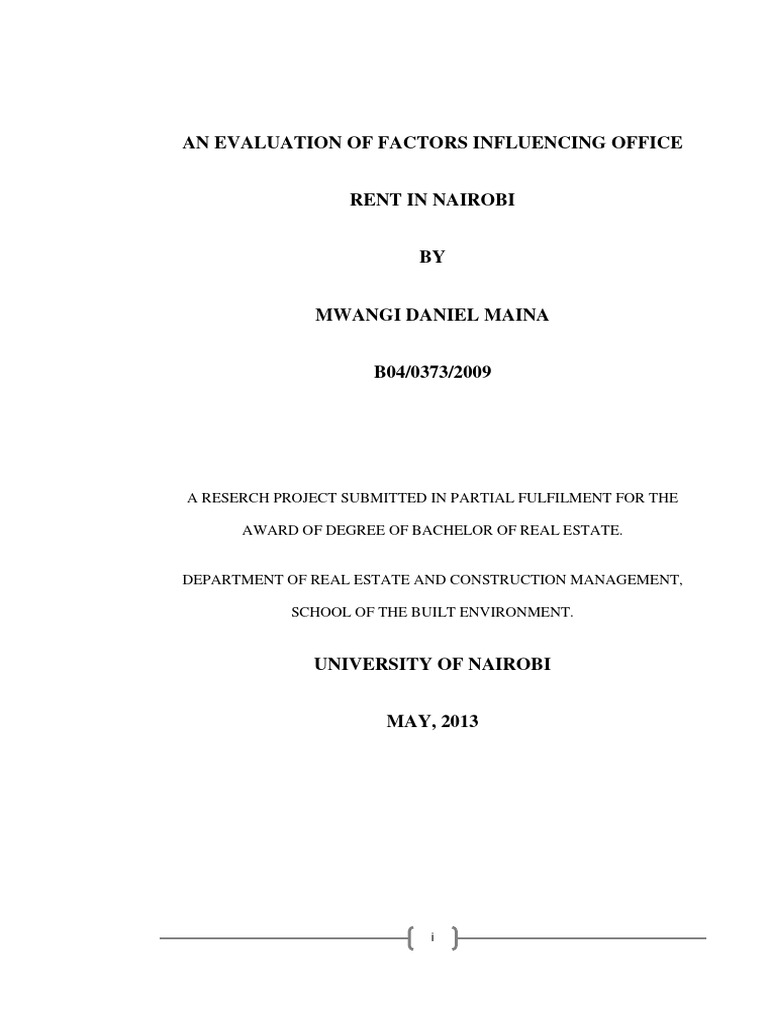 Mwangi Daniel Maina | PDF | Real Estate Investing | Investing