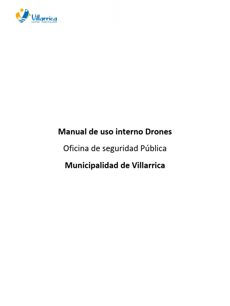 Manual de Uso de Drones en Villarrica | PDF | Vehículo aéreo no ...