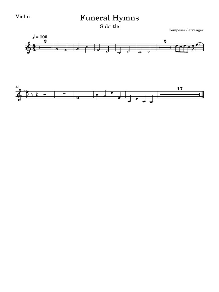 Funeral Rites Violin | PDF