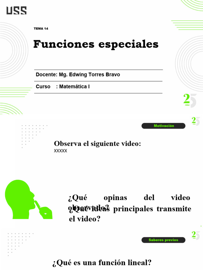 Clase 13 Funciones Especiales Mat I | PDF | Funcion exponencial | Logaritmo