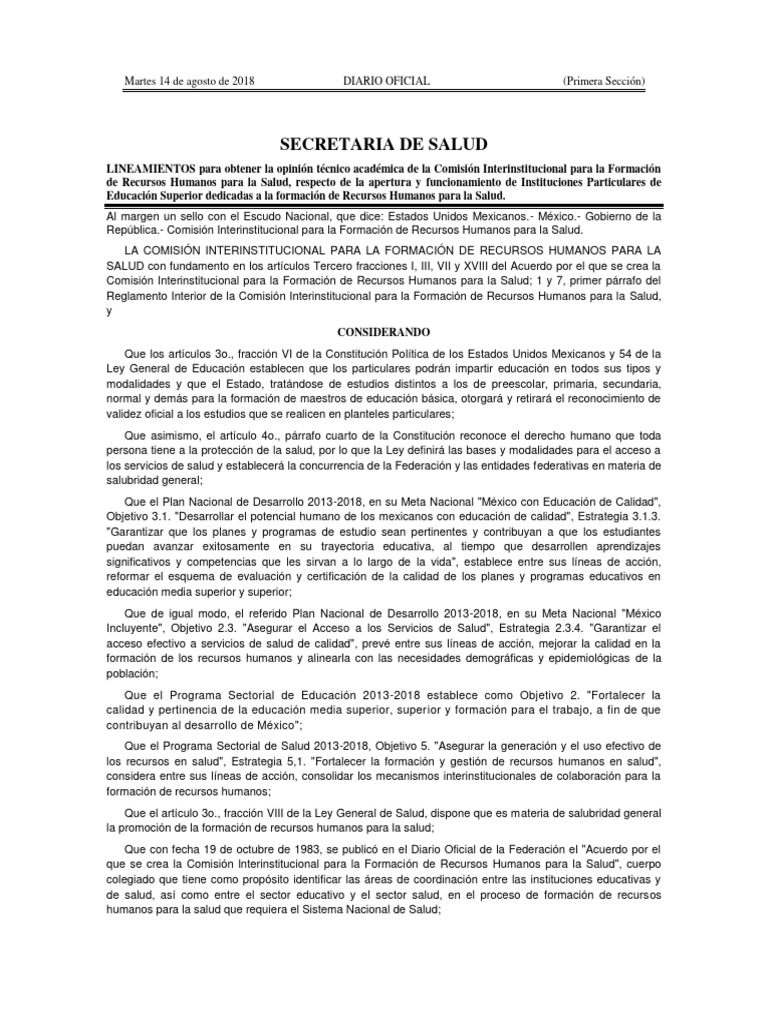 Lineamiento Obtencion OTA CIFRHS IPES | PDF | Evaluación | Maestros