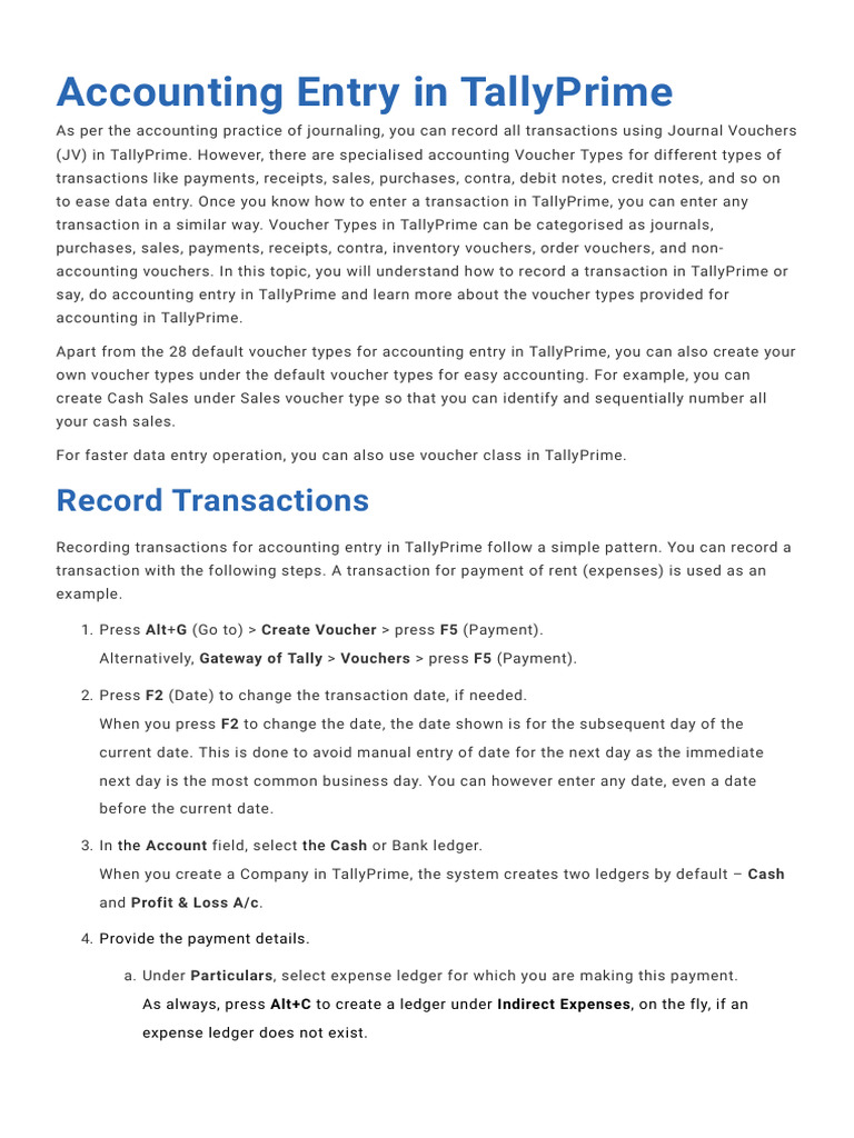 Accounting Entry Tally | PDF | Debits And Credits | Voucher