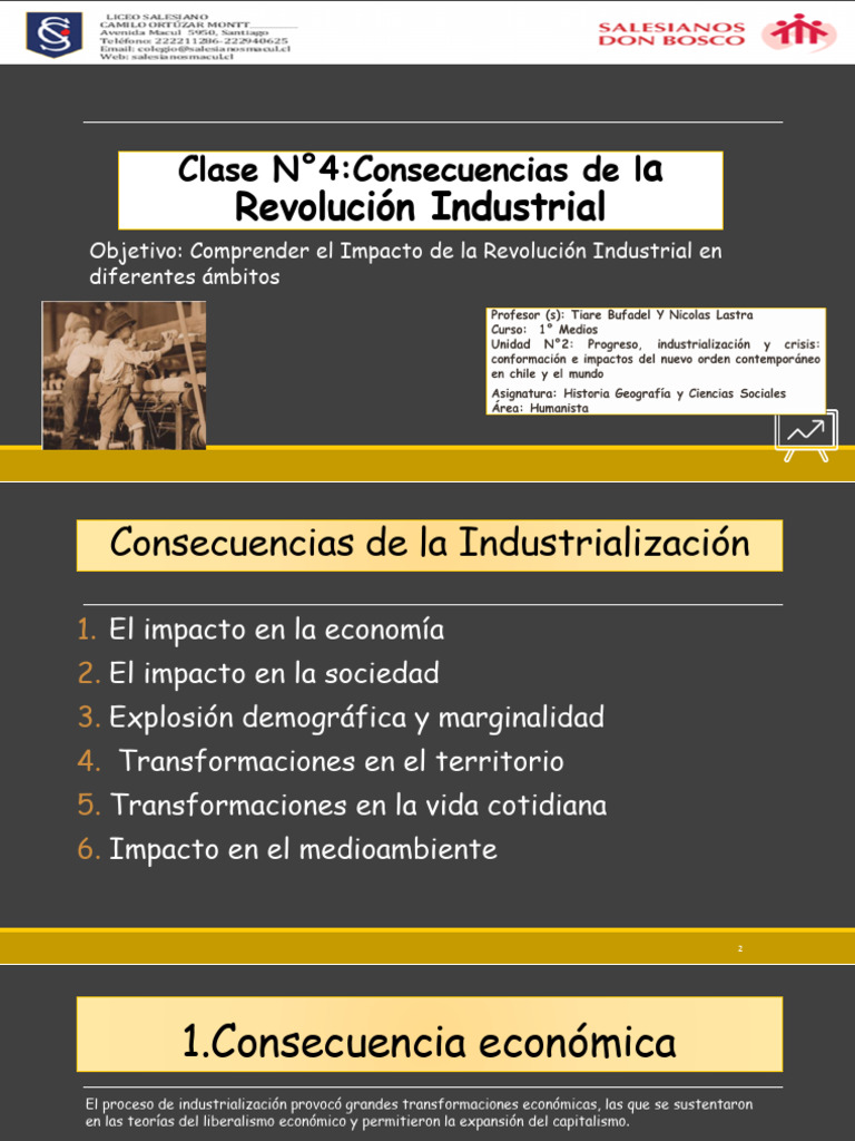 Clase 4 Consecuencias De La Revolución Industrial Pdf Revolución