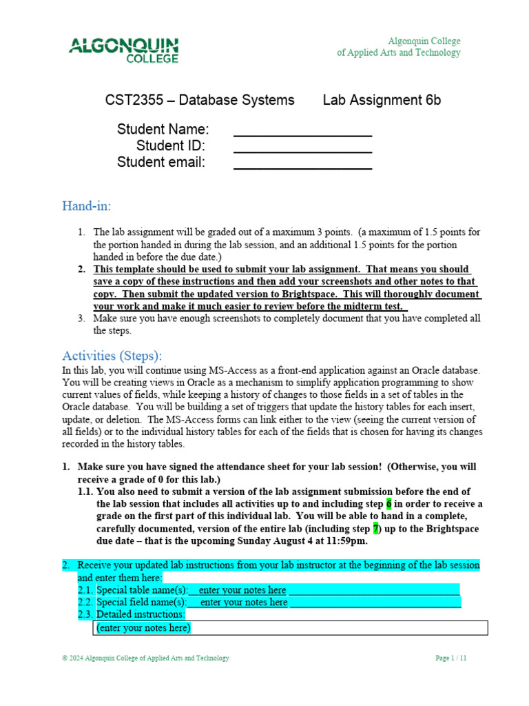 CST2355 Lab06b Spring2024 | PDF | Sql | Databases