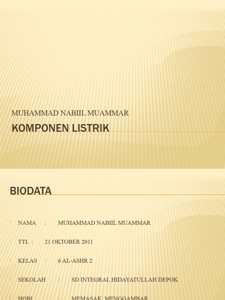 Muhammad Nabiil Muammar - Komponen Listrik | PDF