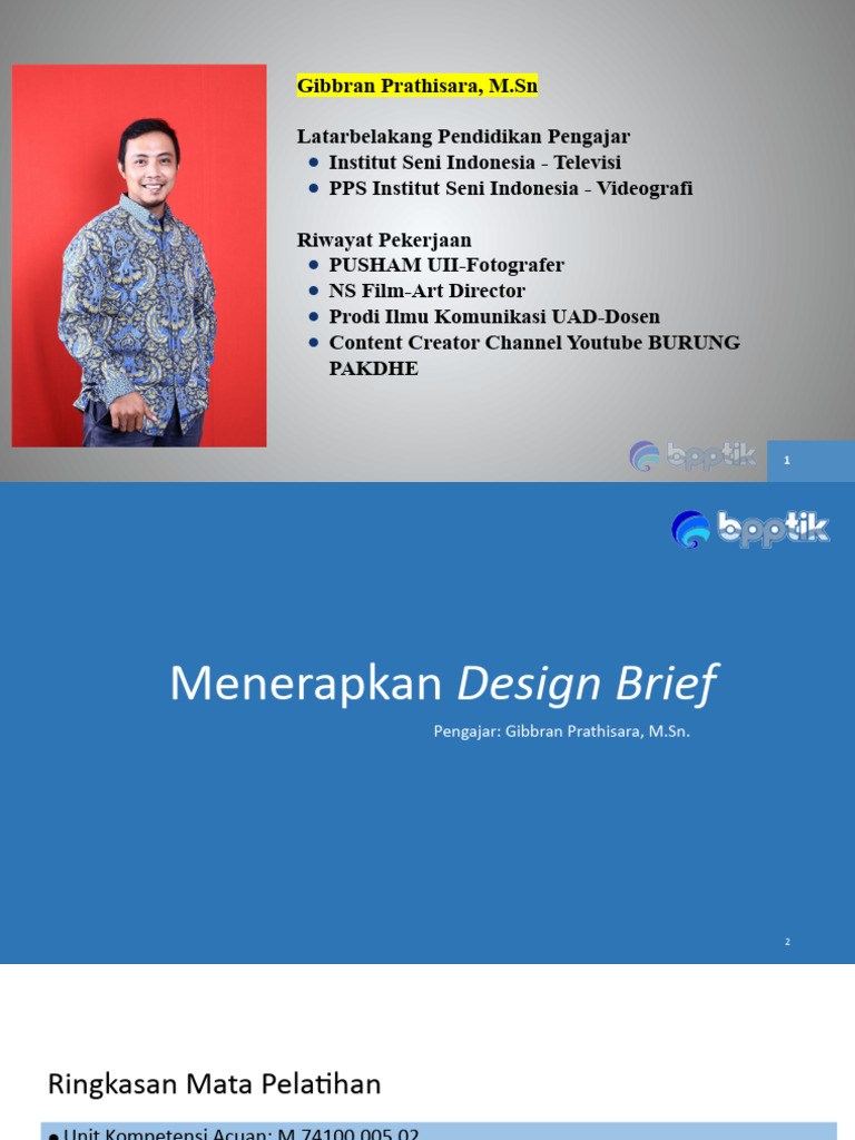 1 - Menerapkan Design Brief | PDF