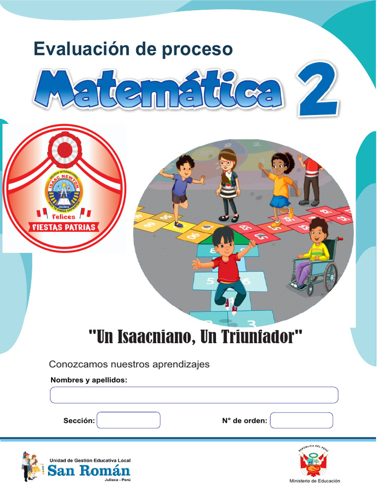 Eva. Proceso 2do Matemática | PDF