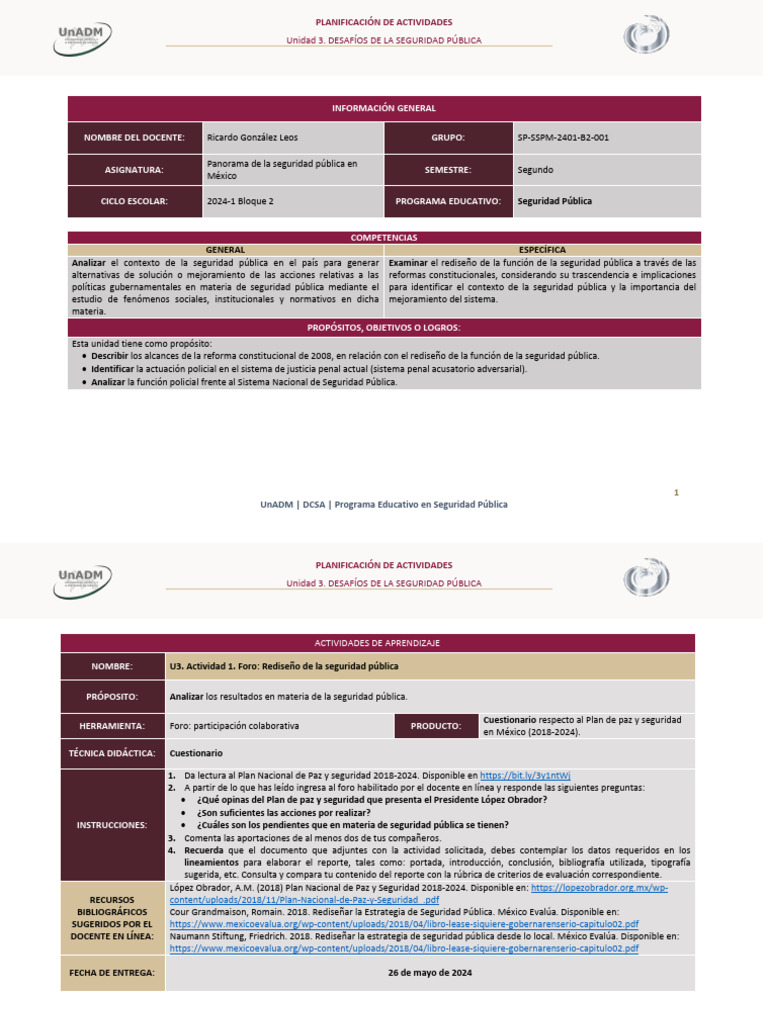 Unidad 3 - SP-SSPM-2024-B2-001 | PDF | Estilo apa | Evaluación