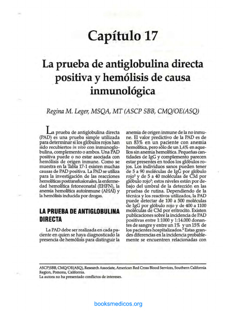 12. Prueba de Antiglobulina Directa Positiva y Hemolisis de Causa Inmunologica | PDF