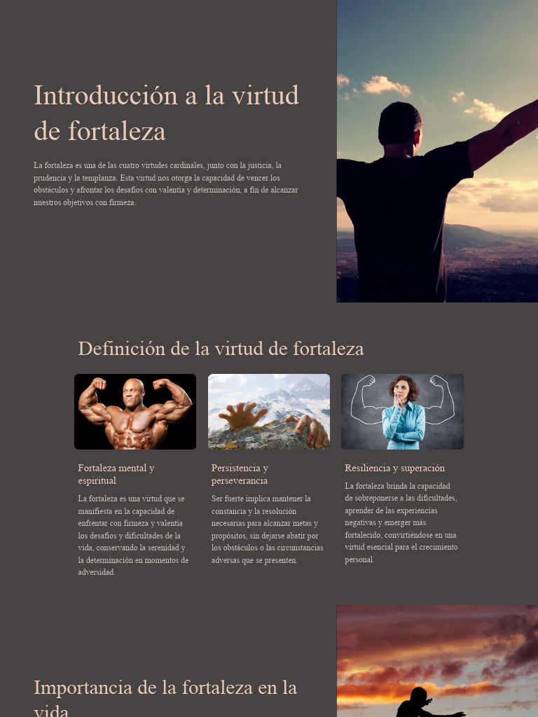 Introduccion A La Virtud de Fortaleza | PDF | Valor | Resiliencia ...