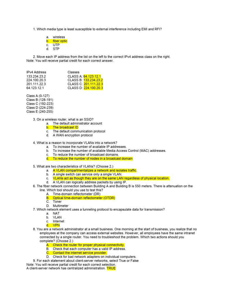 ITS Networking Reviewer | PDF | Computer Network | Ip Address