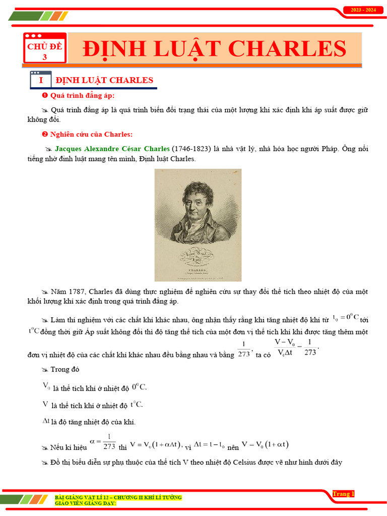 Chủ đề 3 ĐỊNH LUẬT CHARLES | PDF