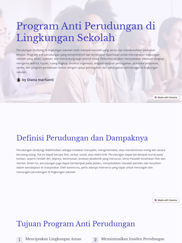 Program Anti Perudungan Sekolah Efektif | PDF | Karier & Perkembangan