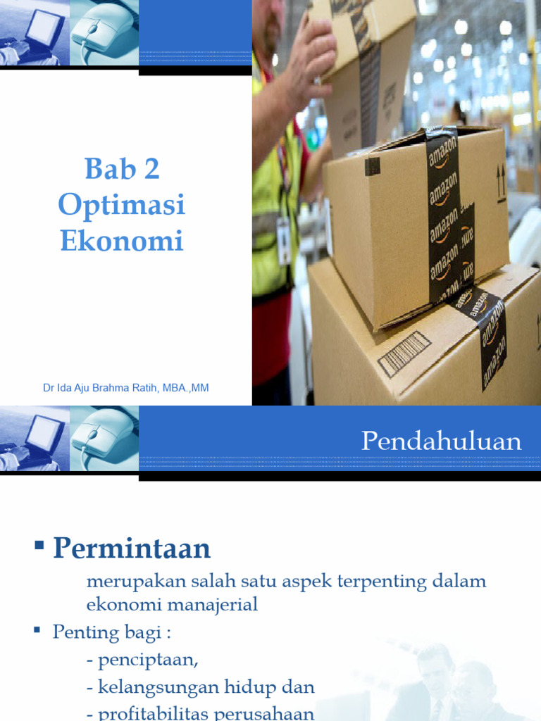 BAB 2 Optimasi Ekonomi | PDF