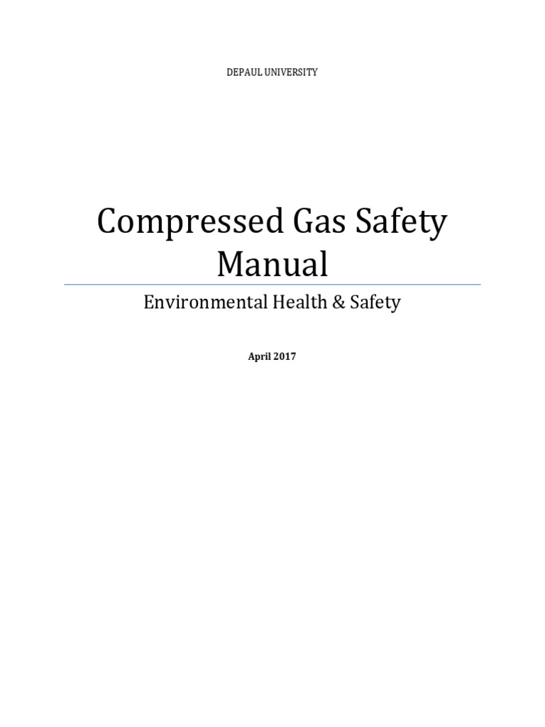 Compressed Gas Safety Manual Guide | PDF | Valve | Gases