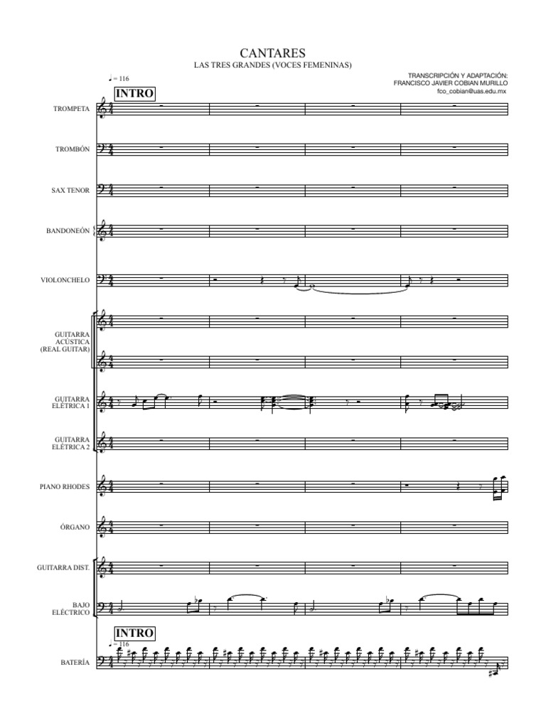 CANTARES - Full Score | PDF