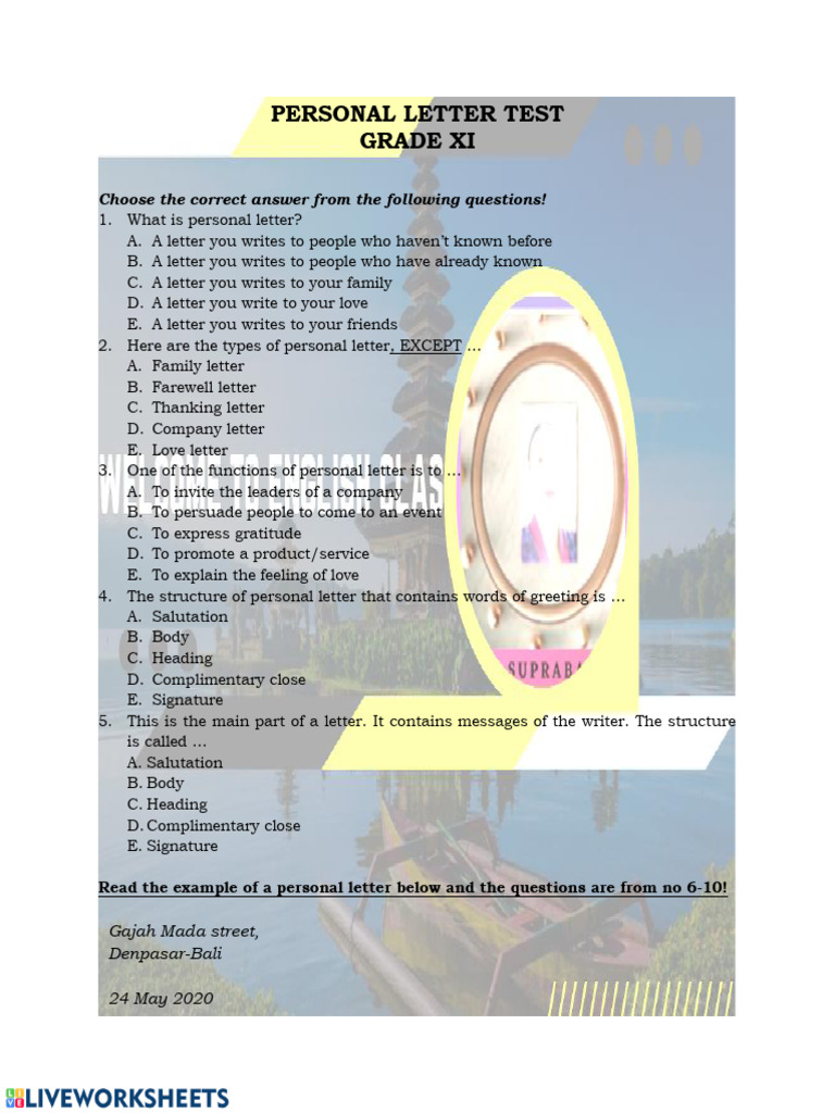 Personal Letter 2 | PDF