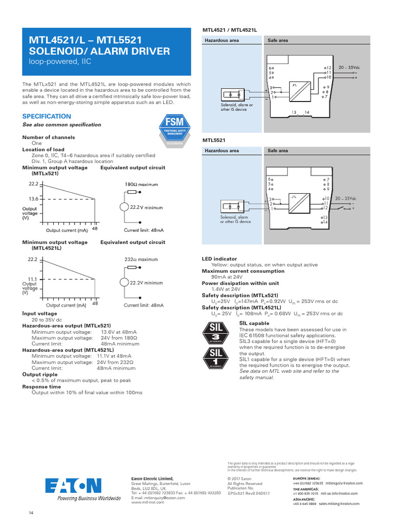 Mtl4521 L 5521 Pdf Electromagnetism Electric Power